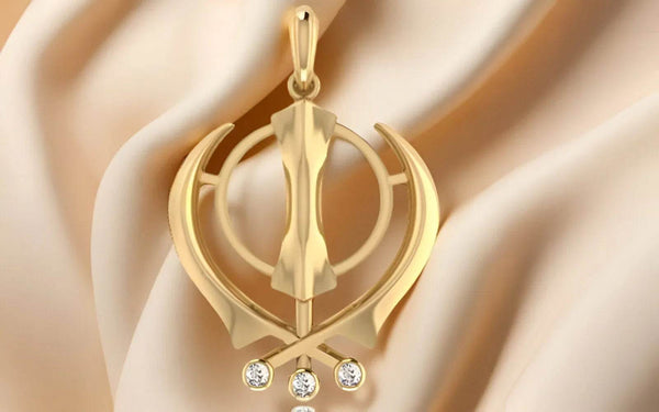 Khanda Pendants in Gold & Silver – Spiritual Sikh Jewelry | Jewelslane