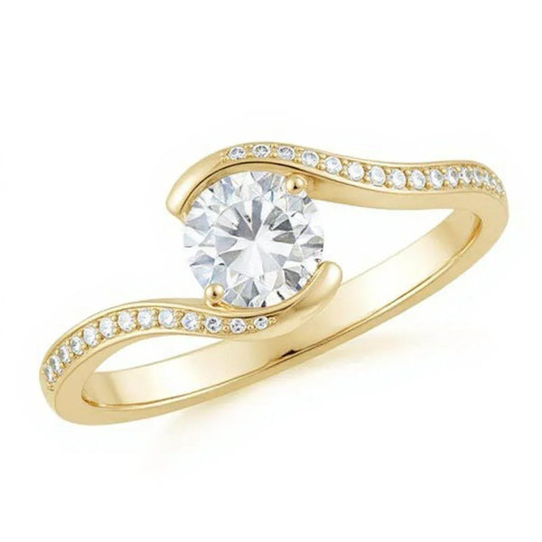 Beth Round Brilliant Cut Diamond Engagement Ring | JewelsLane – Jewelslane