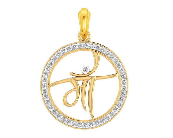 Maa pendant in gold with diamonds – Jewelslane